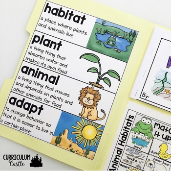 Habitats Science Activities Folder - CURRICULUM CASTLE