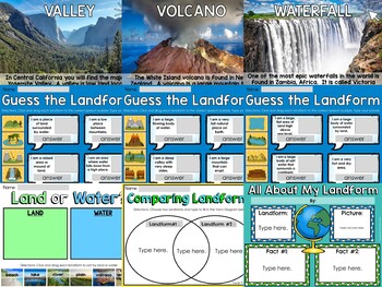 Landforms Print & Digital Activities BUNDLE - CURRICULUM CASTLE
