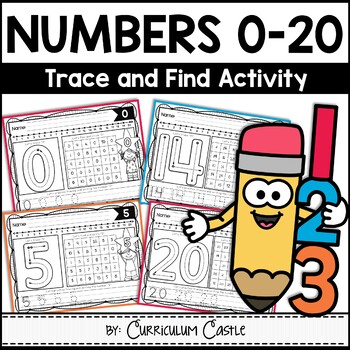 Numbers: Trace & Find 0-20 - CURRICULUM CASTLE