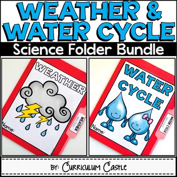 Weather & Water Cycle Science Activities Folder BUNDLE - CURRICULUM CASTLE