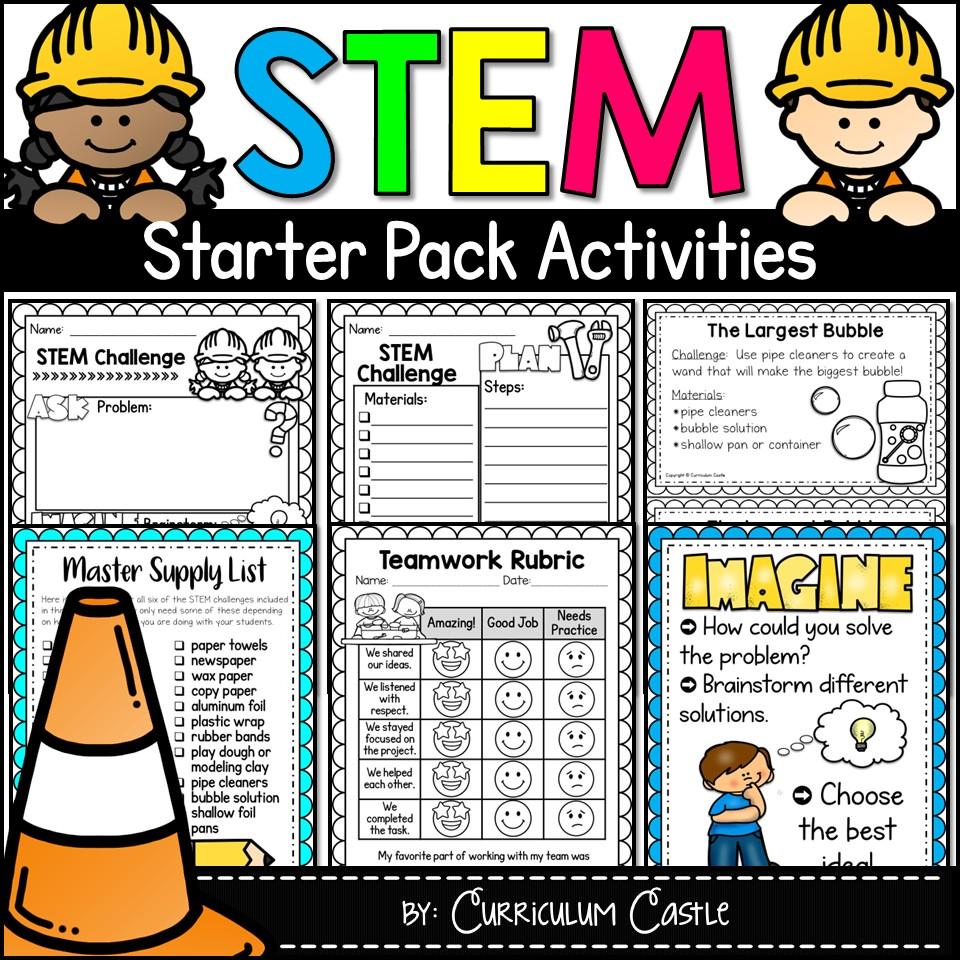 STEM Starter Pack Activities: STEM Challenges for K-2 - CURRICULUM CASTLE