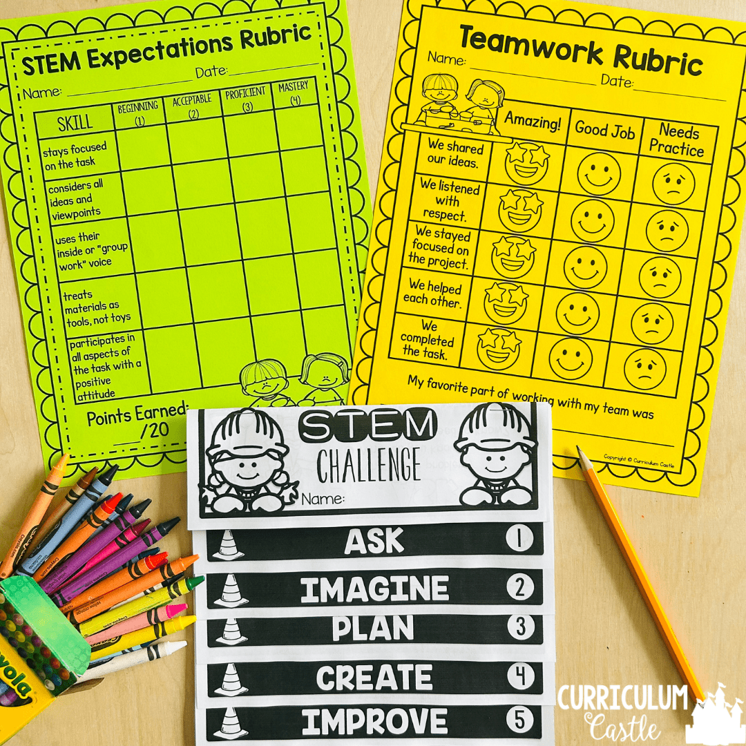 STEM Starter Pack Activities: STEM Challenges for K-2 - CURRICULUM CASTLE