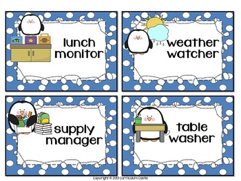 Classroom Helpers: Owl, Penguin & Bee Theme Job Charts! - CURRICULUM CASTLE