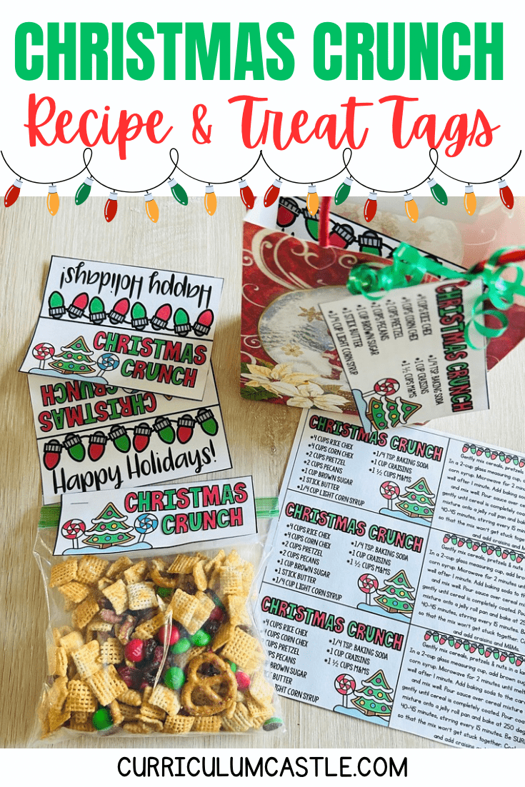 Christmas Chex Mix Recipe & FREE Treat Tags - CURRICULUM CASTLE