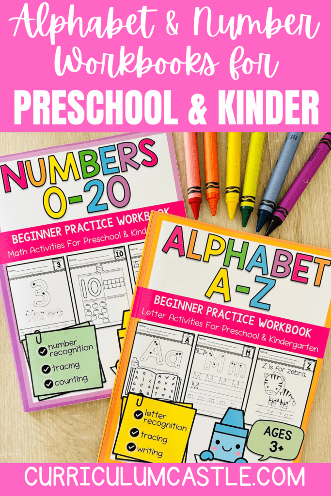 Alphabet & Numbers Practice Workbooks - CURRICULUM CASTLE