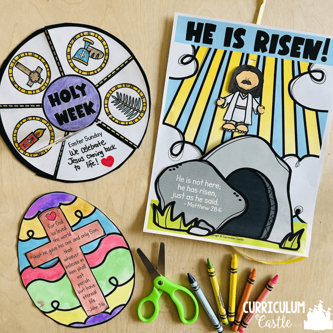 Easter Story Christian Bible Crafts & Sunday School Holy Week ...